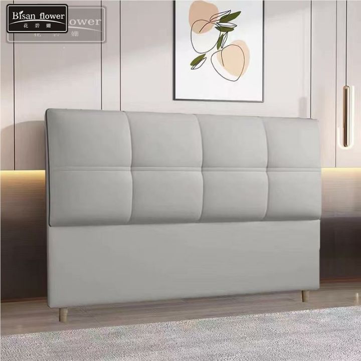Modern Minimalist 2024 New Model Soft Padded Solid Wood Bed Headboard ...
