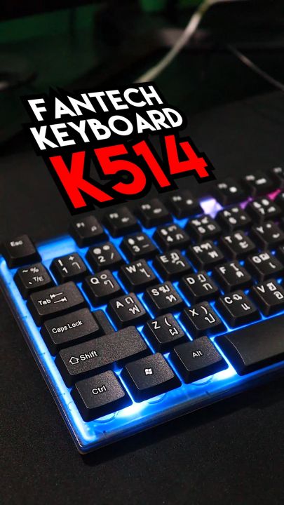 FANTECH คีย์บอร์ดเกมมิ่ง Semi Mechanical ไฟ RGB Gaming Keyboard รุ่น K514 | Lazada.co.th
