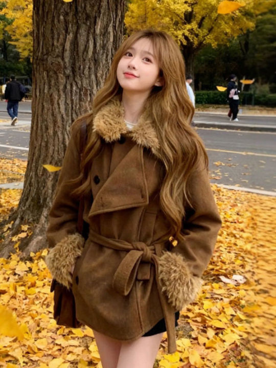 CHANGTONG | เสื้อโค้ท Melton หนา สุภาพสตรี ฤดูหนาว 2026 | Lazada.co.th