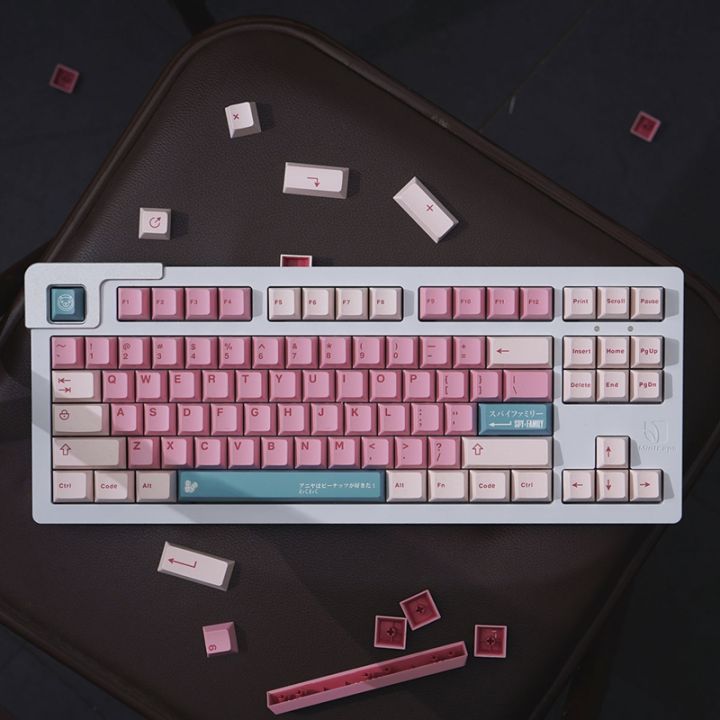 【Keycap Only】Pink Anya Keycap 125 Keys Cherry Profile ABS Double shot ...