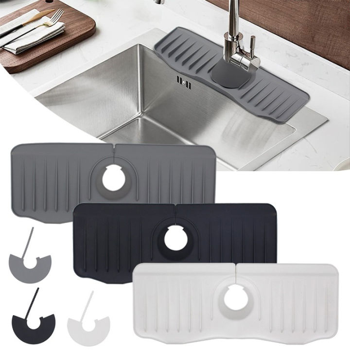 Specool® Kitchen Faucet Mat Silicone Faucet Water Catcher Mat Self ...