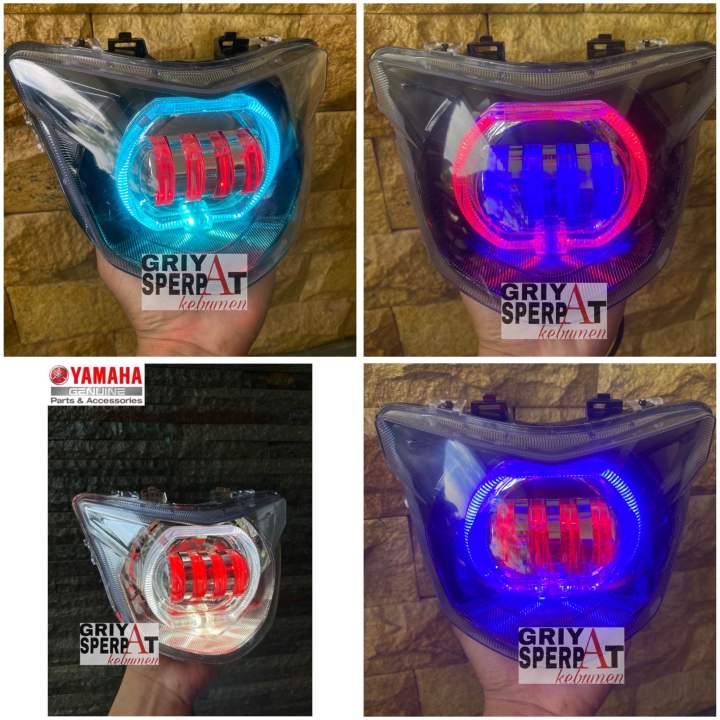 LAMPU DEPAN JUPITER MX KING BILED PROJIE LED 4 LENSA | Lazada Indonesia