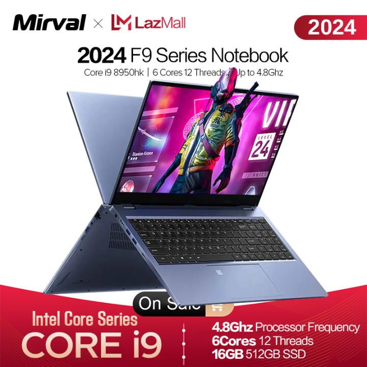 Mirval F9 Laptop Gaming Computer Core i9 8950HK 6 Cores 12 Threads 15.6 ...