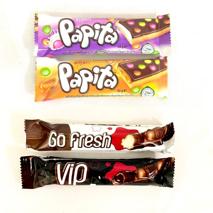 Turkey Solen Chocolate Wafer Stick VIP Cocoa Go Fresh Papita Milky ...