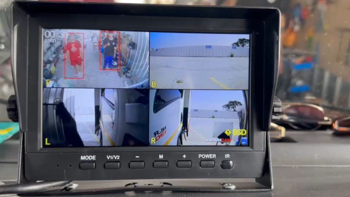 WAGONCAM กล้องรถบรรทุก กล้องติดรถบรรทุก24v กล้องรถบัส แบบภายนอก รุ่น 1M4C กล้อง 4 ตัว พร้อมจอ ...