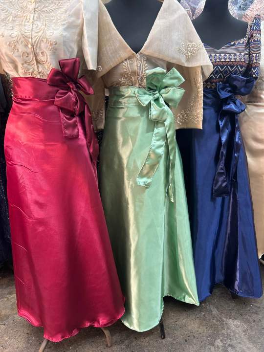 Wrap Around Skirt Satin for Filipiniana (Palda ONLY) | Lazada PH