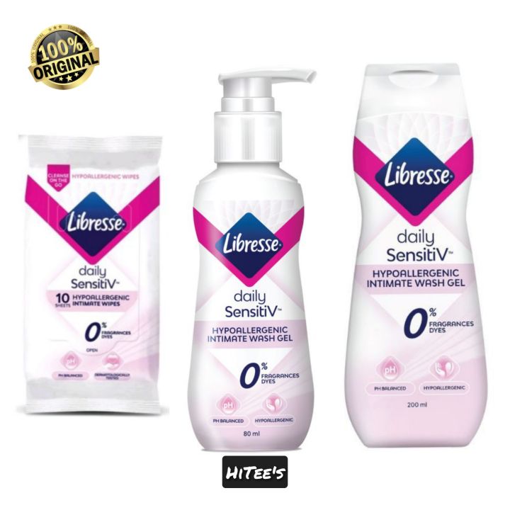Libresse SensitiV Wipes (10s)/Feminine Wash (80ml/200ml) Intimate ...