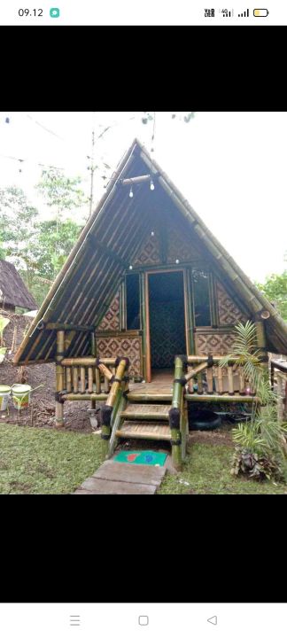 rumah bambu minimalis /atap kerucut | Lazada Indonesia