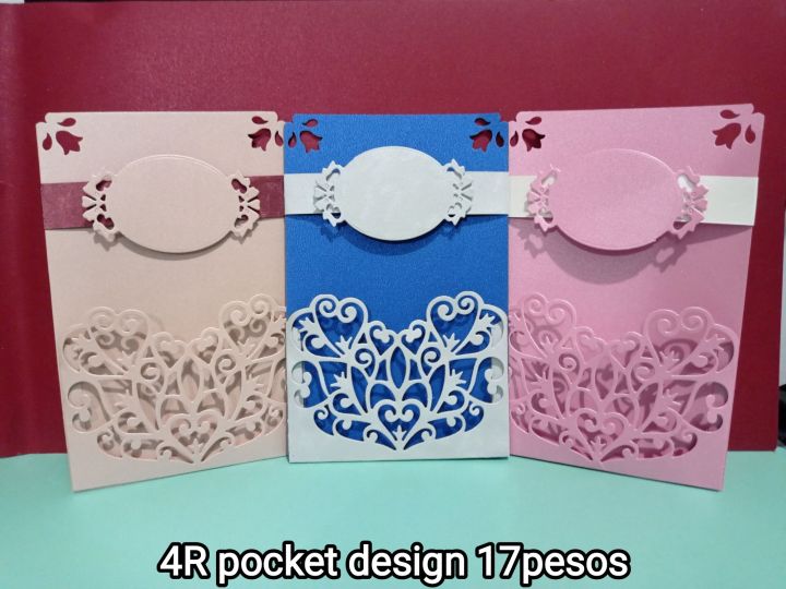 MMS 2.0 ️ New!! 4x6.5 Pocket Design 1 Lasercut Invitation for birthday ...
