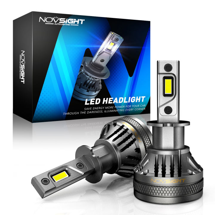 Novsight N37 H3 LED Headlight Bulb Kit 120W 22000LM 6500K Super Bright ...