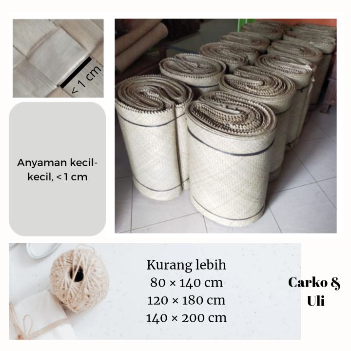 Anyaman pandan kurang lebih 80×140 cm 120×180 cm 140×200 cm samak tikar ...