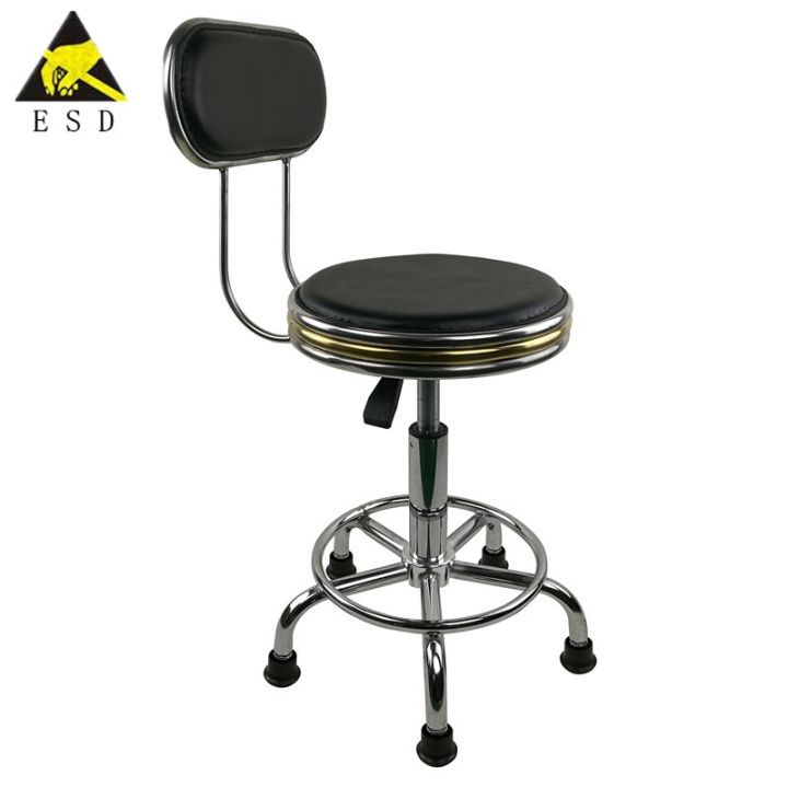 Laboratory Chair Spinning Lift round Stool Stainless Steel Leather ...