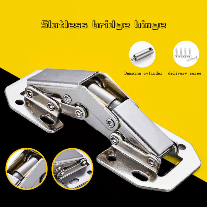 2pcs 90 Degree Concealed Hinges Cabinet Cupboard No-Drilling Hole Door ...