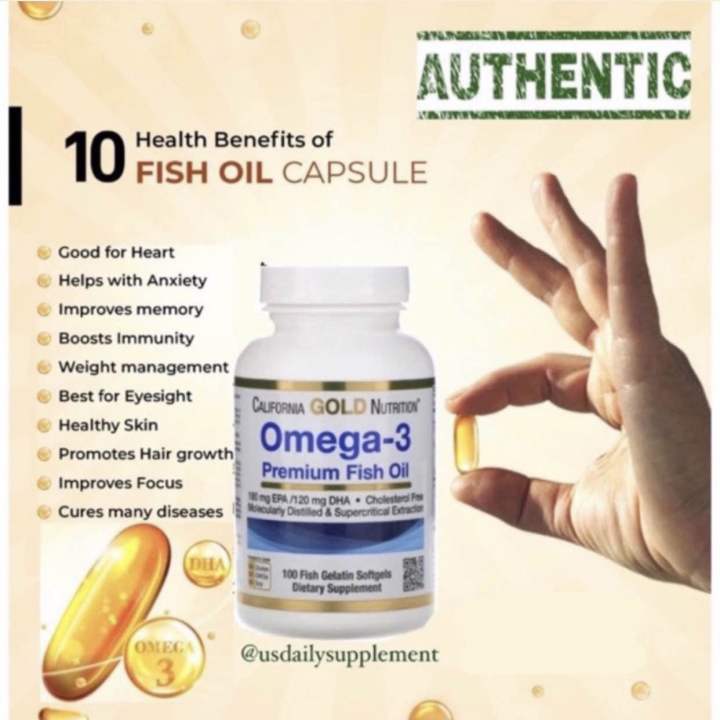 [ONHAND] Omega 3 Premium Fish Oil 100 softgels Omega 3 Fish Oil | Lazada PH