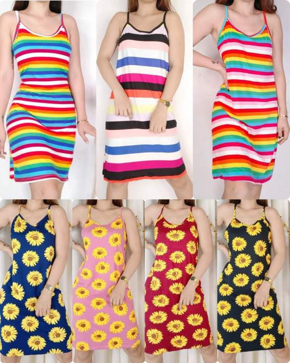 Spag Dress Fit Small to XL Cotton spandex Fabric P35 only | Lazada PH