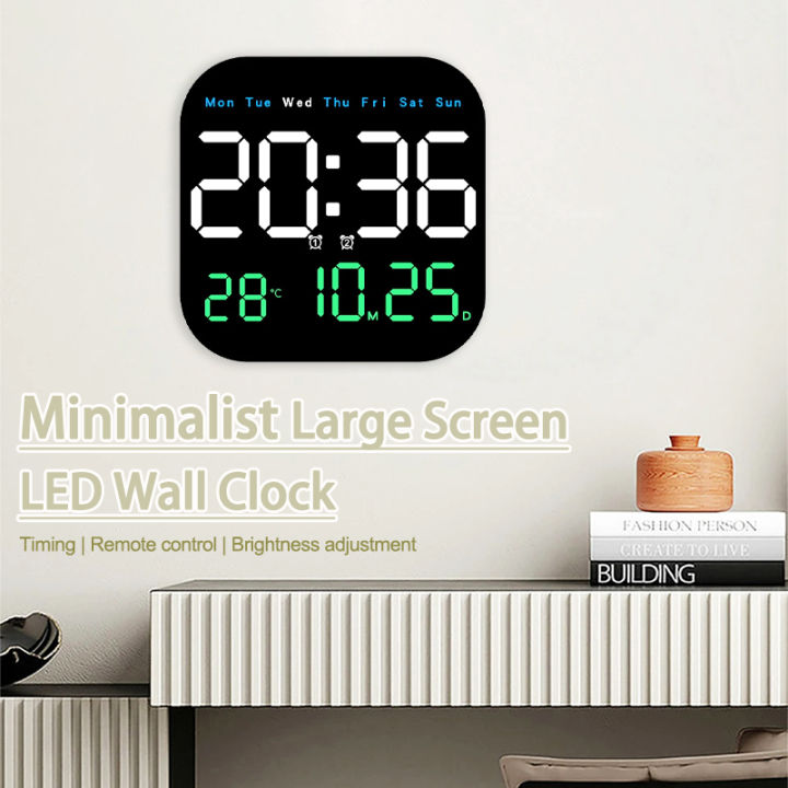 Digital Wall Clocks Temperature Date Week Dispaly Electronic Table ...