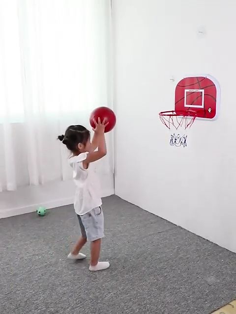 Kids Indoor Basketball Hoop Play Set,Mini Hanging Basketball Board with ...
