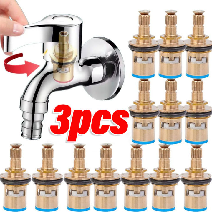 3pc Universal Replacement Tap Valves Brass Ceramic Disc Cartridge Inner ...