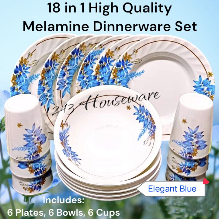 18 in 1 High Quality Melamine Dinnerware Set | Lazada PH