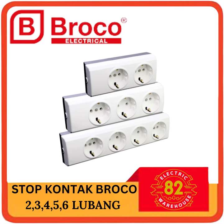 BROCO STOP KONTAK 2,3,4,5,6 LUBANG / TERMINAL BROCO 2 LUBANG / STOP ...