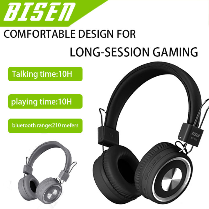 BISEN Bluetooth Headphones Noise Cancelling BT V5.5 Earphones Portable ...