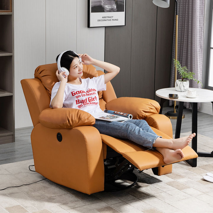 First Class Space Capsule Sofa Electric Multifunctional Faux Leather ...