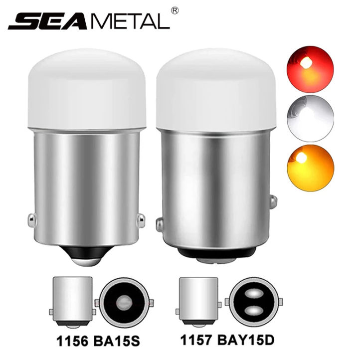 2Pcs Car LED Bulbs 1156 BA15S 1157 9SMD BAY15D Super Bright Turn Signal ...