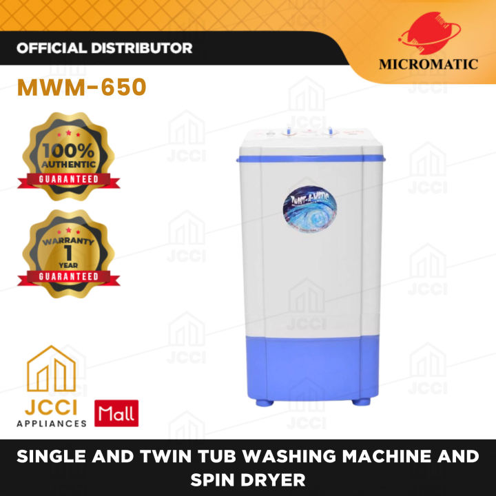 Micromatic Washing Machine Single Tub 6.5kg. Heavy Duty Motor and Body ...