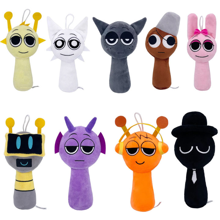 Sprunki Plush คอสเพลย์ของเล่น Wenda Oren Raddy สีเทา Vineria Incredibox ...