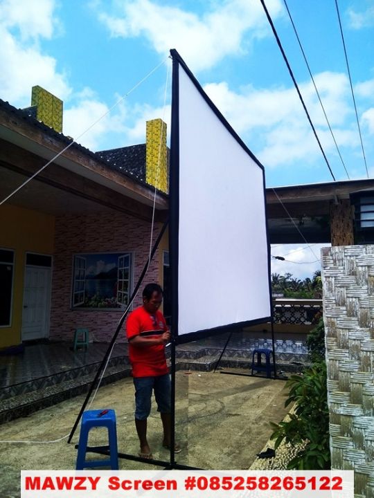 Paket frame layar proyektor ukr 3x4 meter tanpa sambung, screen ...