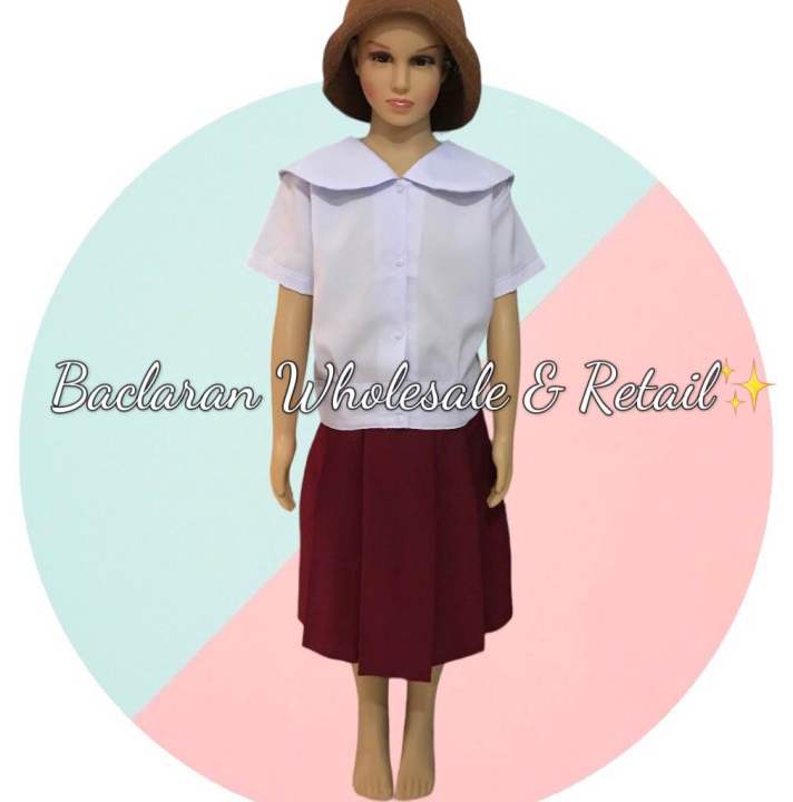 Terno Palda Blouse School Uniform (Maroon) | Lazada PH