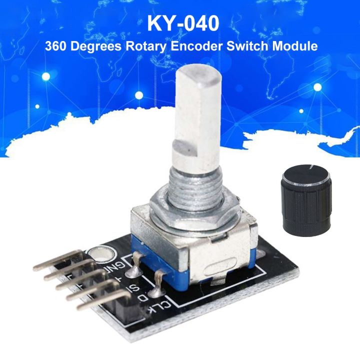 Hw 040 360 Degrees Rotary Encoder Switch Module With Knob Cap Brick Sensor Development Board