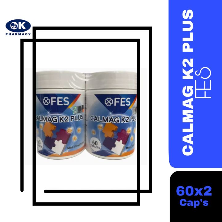FES CalMag K2 Plus 60'S X2 ( Calcium & Magnesium with K2) (Exp: 06/2026 ...