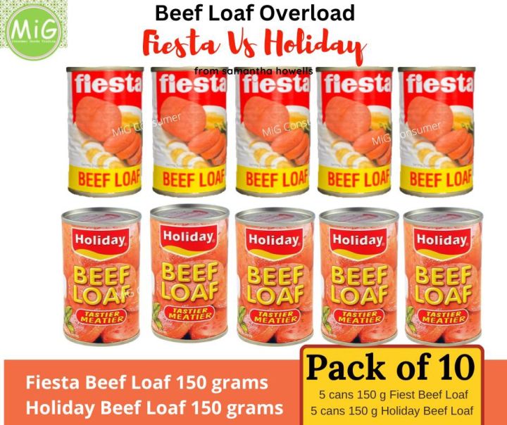 Beef Loaf Overload 5 cans 150g Fiesta Beefloaf and 5 cans 150g Holiday ...