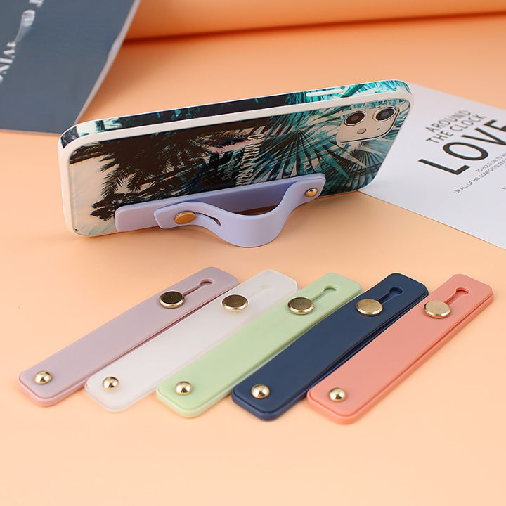 Wrist Band Hand Band Finger Grip Mobile Phone Holder Stand Push Pull ...
