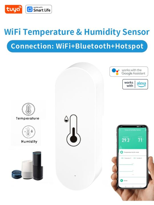 Tuya WiFi Temperature and Humidity Sensor Indoor Humidity Sensor ...