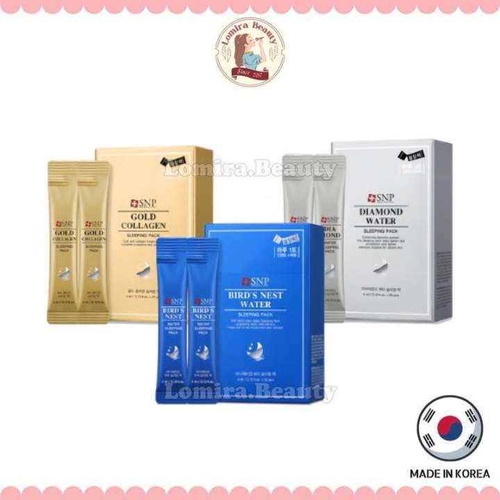 SNP Sleeping Pack (One Box-20ea) •SNP Sleeping Mask｜SNP Bird Nest Water｜SNP Gold Collagen｜SNP ...