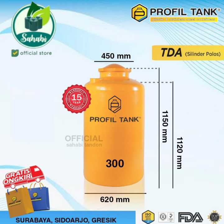 Tandon Air / Tangki Air / Toren Air Murah PROFIL TANK Ukuran 300 Liter ...