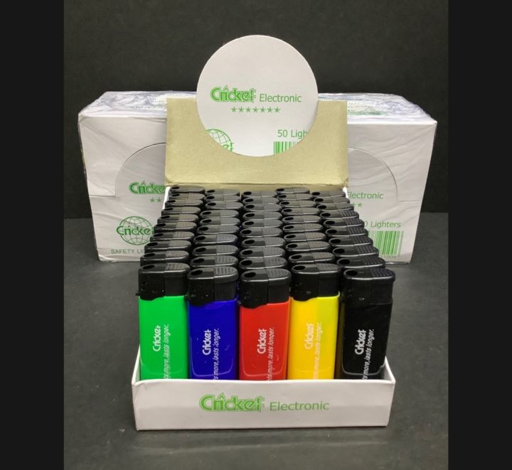 cricket lightet disposable lighter 50 pcs in 1 box | Lazada PH