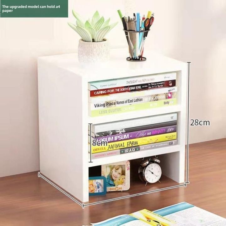 Multi-Functional Desktop Three-Layer Storage Small Cabinet Desk Storage ...