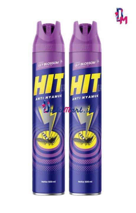 Paket hemat 2 botol obat semprot nyamuk HIT AEROSOL 600 ml | Lazada ...