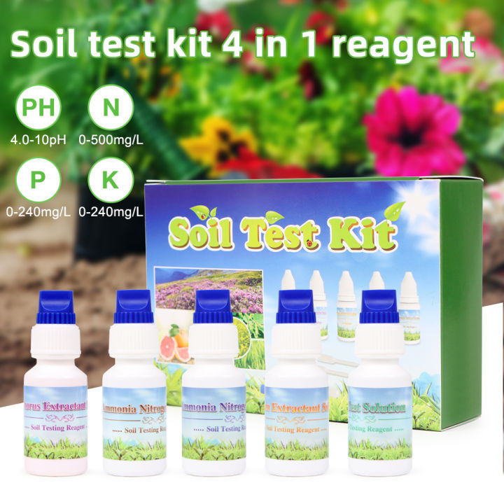 Soil Test Kit Liquid Solution PH Nitrogen Phosphorus Potassium ...