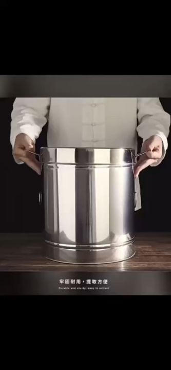 Stainless Steel Rice Storage Rice Dispenser Rice Bucket Food Containers ...