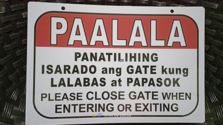 Paalala Please Close Gate Signage A4 Size PVC Plastic | Lazada PH