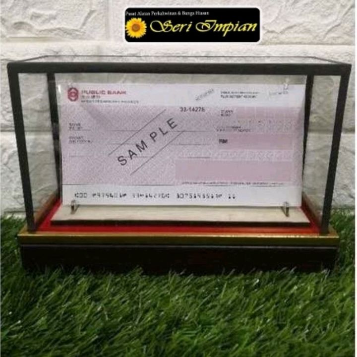 Cek hantaran kahwin/hantaran cek frame/frame cheque kaca | Lazada
