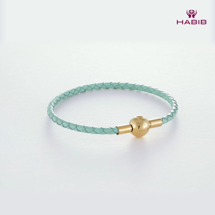 HABIB Leather Bracelet (Gold/Black/Red/Pink/Blue/Green/Light Green ...