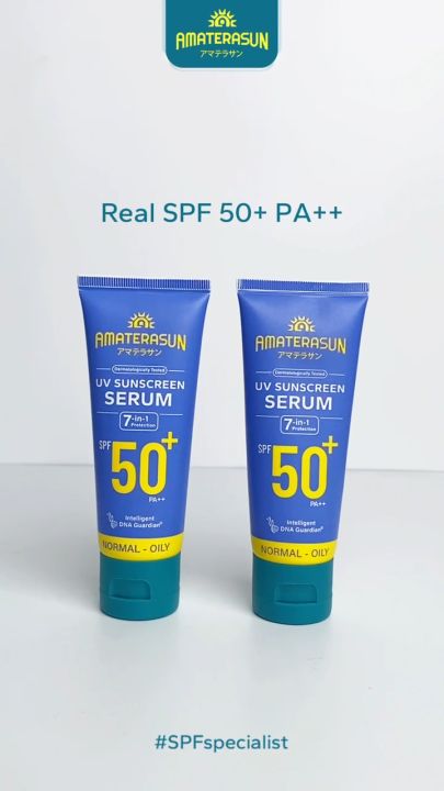 AMATERASUN [REAL SPF Certified] UV Sunscreen Serum SPF 50+ PA++ | Lazada Indonesia
