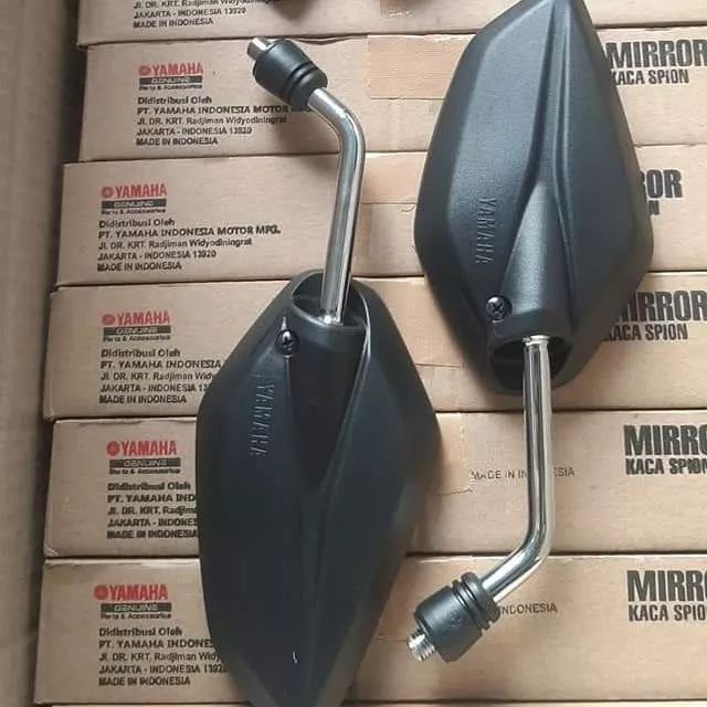 YAMAHA GENUINE SHORT STEM SIDE MIRROR (CHROME) | Lazada