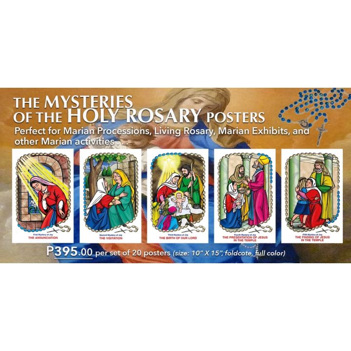 MYSTERIES OF THE ROSARY (POSTER) (SET OF 20 POSTERS)(10 x 15 inches) | Lazada PH