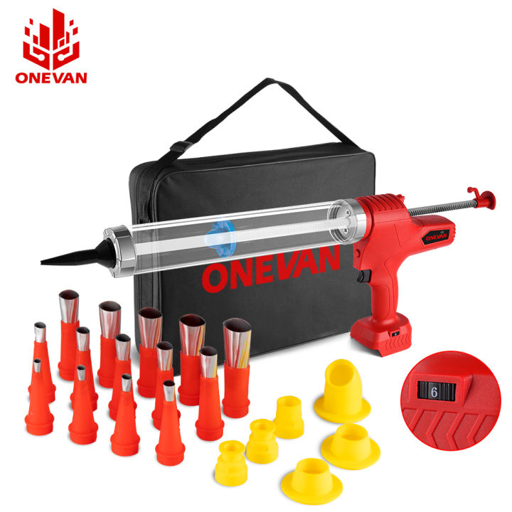 ONEVAN 10000N Cordless Electric Glass Caulking Tool 6 Speed Portable ...